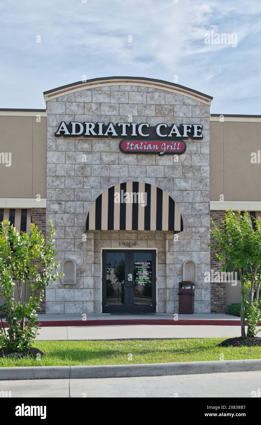 Houston, Texas USA 04-07-2024: Adriatic Cafe Italian Grill restaurant ...
