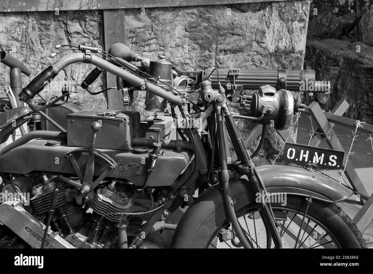 Bovington.Dorset.United Kingdom.February 22nd 2024.A Matchless Vickers ...