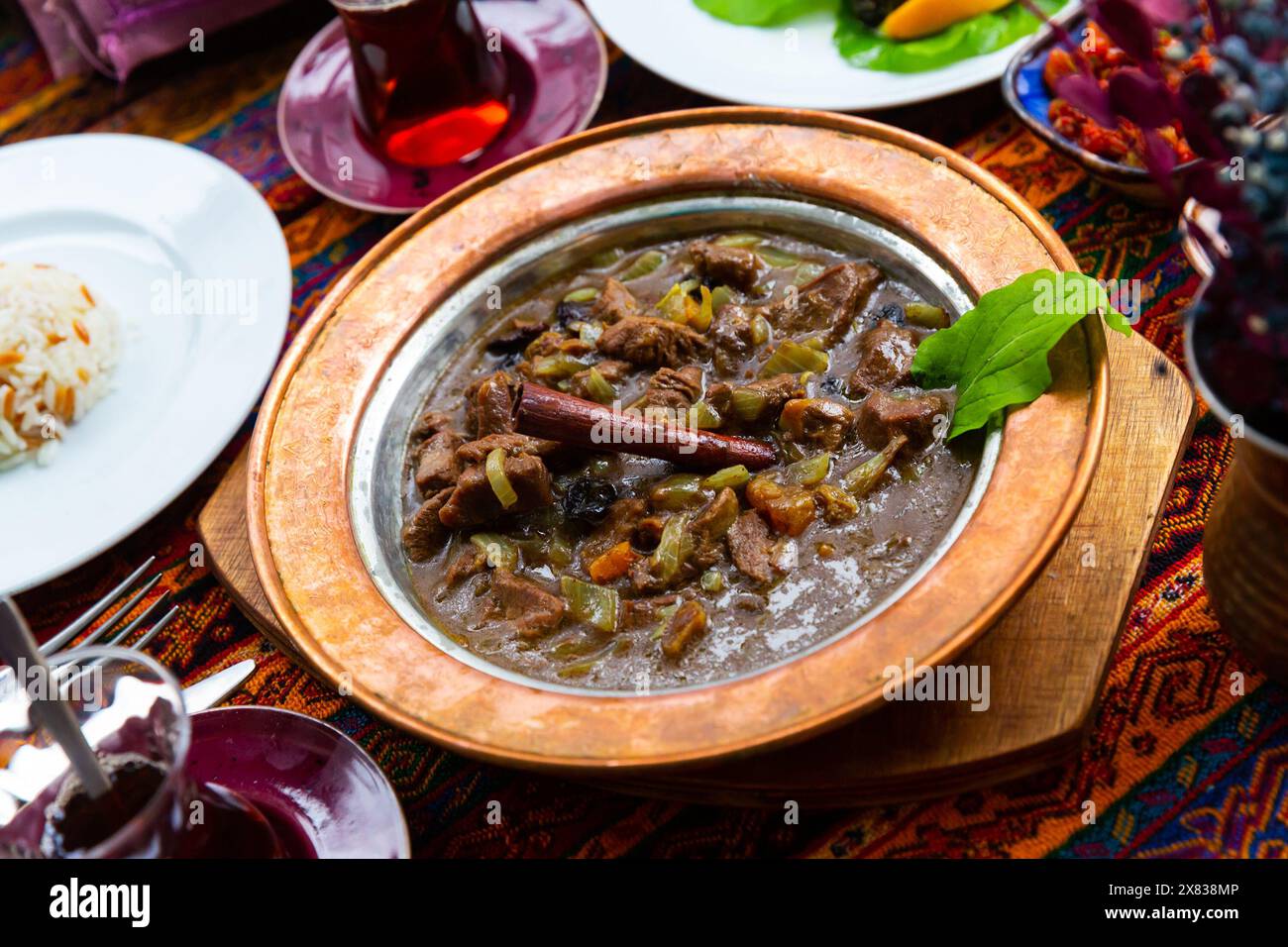 Turkish lamb meat saute mutancana Stock Photo - Alamy