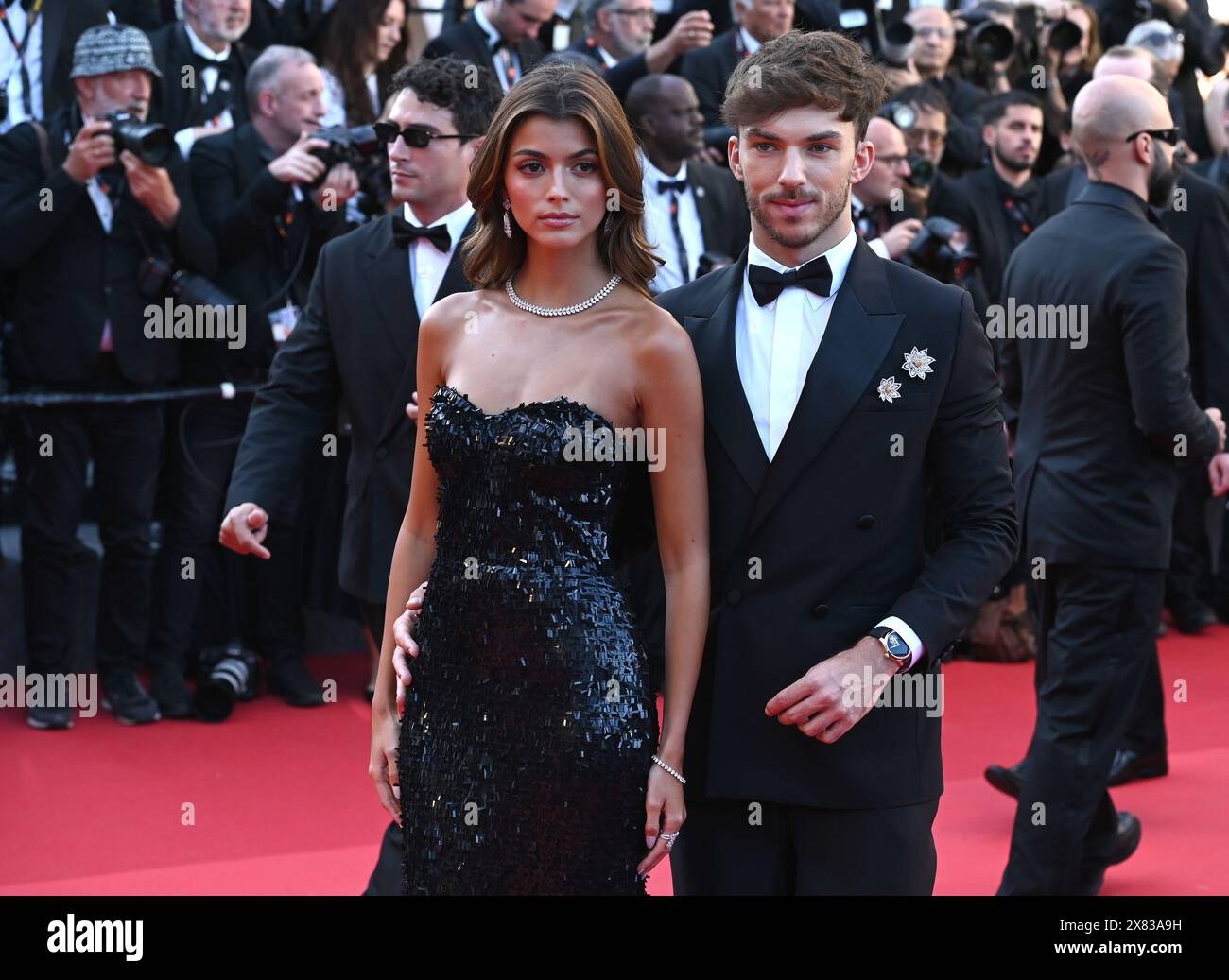 Cannes, France. 22nd May, 2024. Pierre Gasly and Francisca Gomes attend ...