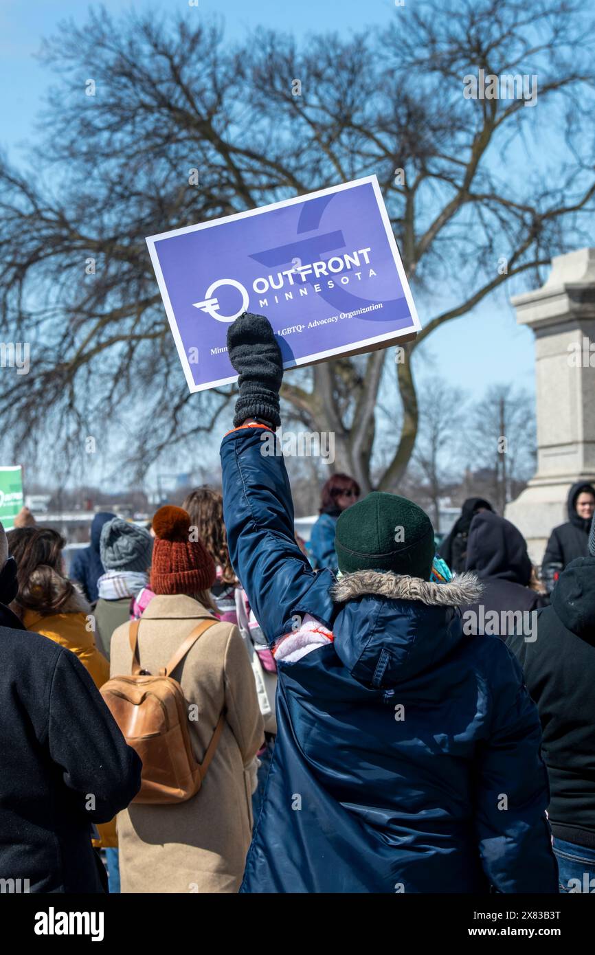 St. Paul, Minnesota. State capitol. Transgender Day of Visibility Rally ...