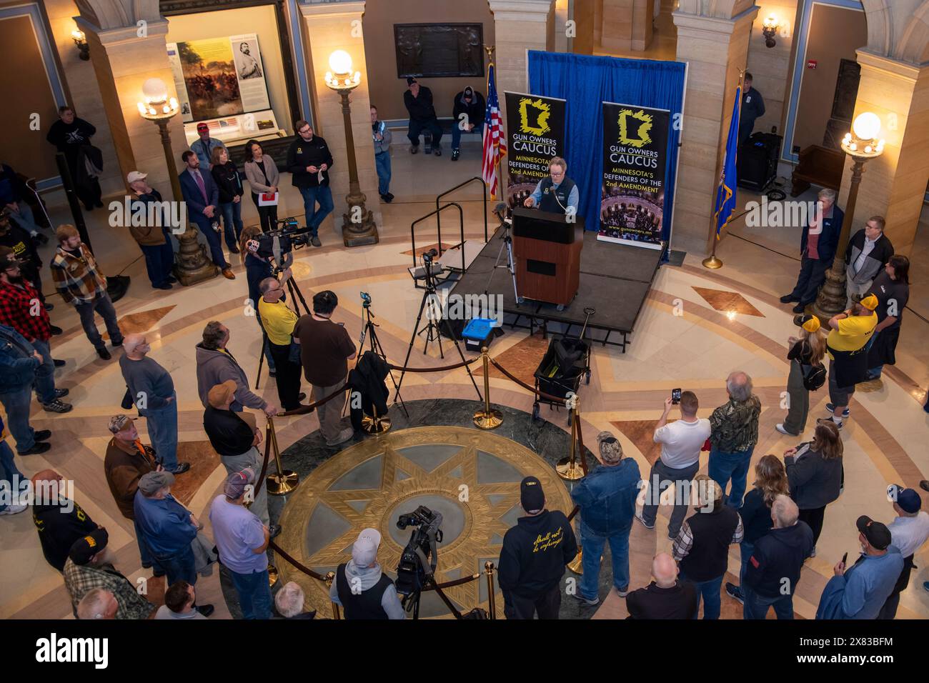 St. Paul, Minnesota. State capitol. Rally for gun rights to defend the ...