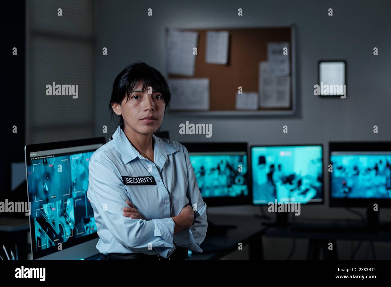 Female security guard night hi-res stock photography and images - Alamy
