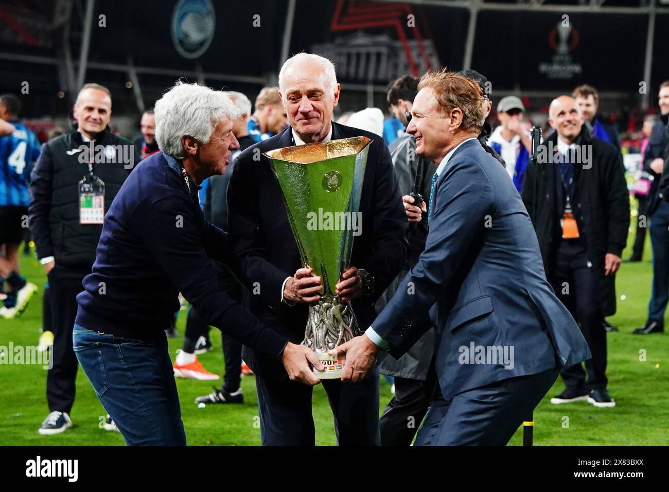 Dublin, Ireland. 22nd May, 2024. Atalanta's Gianpiero Gasperini and ...
