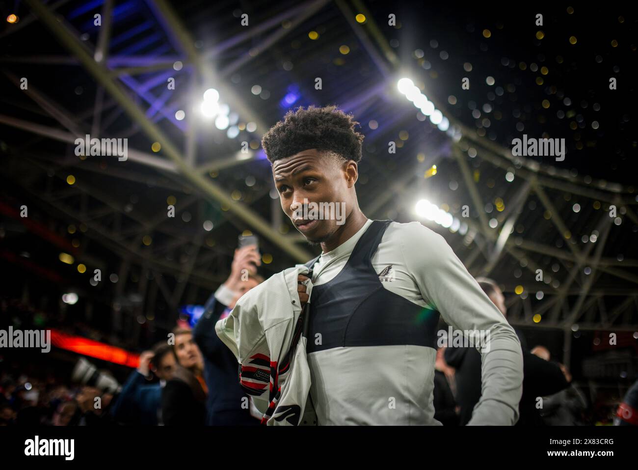 Dublin, Ireland. 22nd Mai 2024. Disappointed: Nathan Tella (Leverkusen) Atalanta Bergamo - Bayer ...