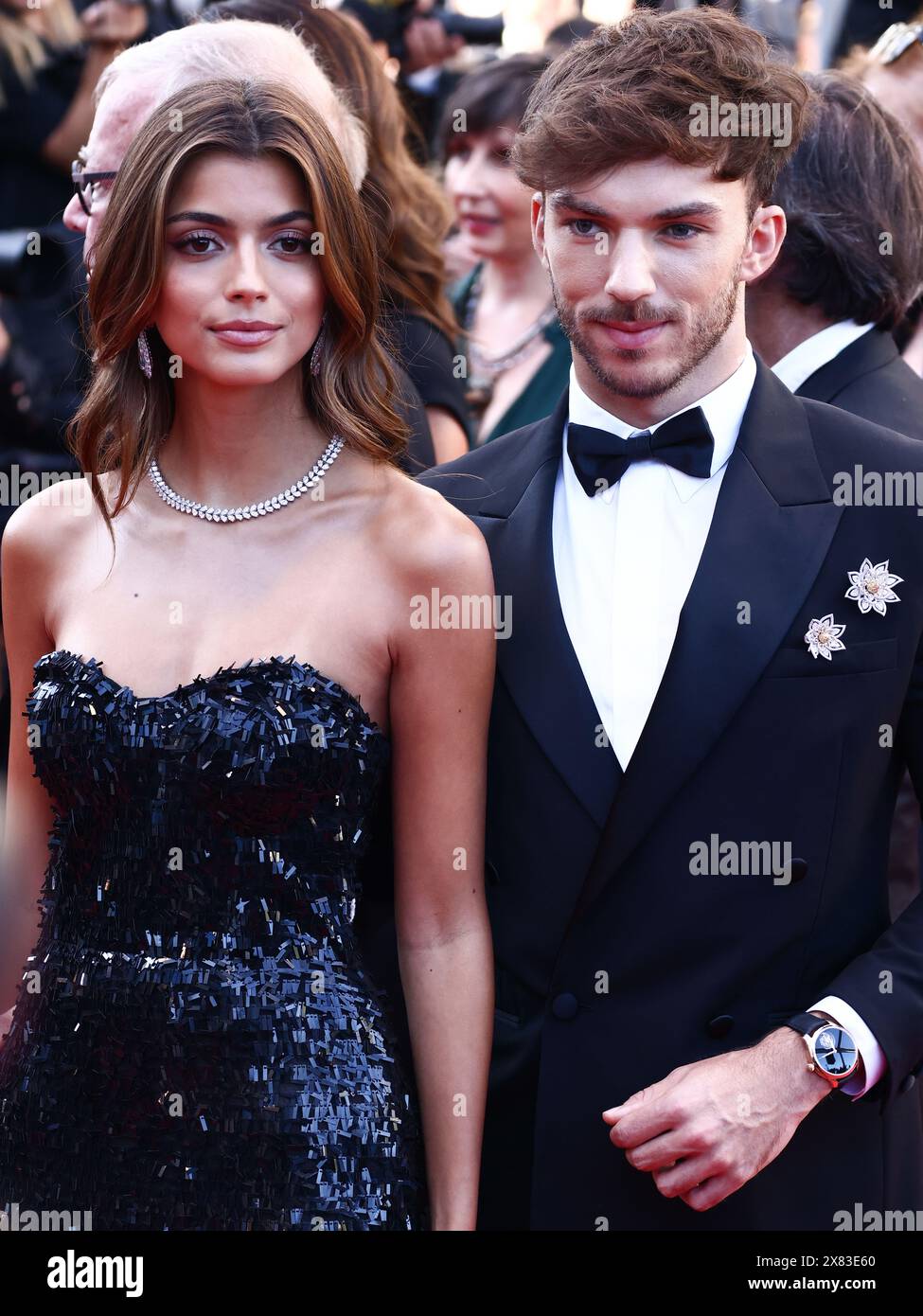 Cannes, France. 22nd May, 2024. Pierre Gasly and Francisca Gomes attend ...