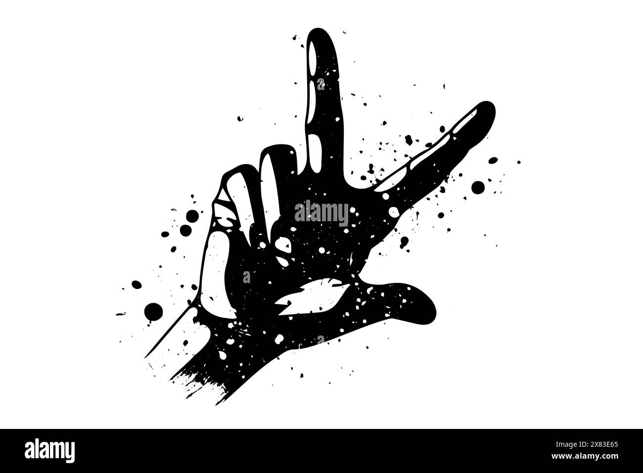 Fist illustration with grunge texture hi-res stock photography and ...