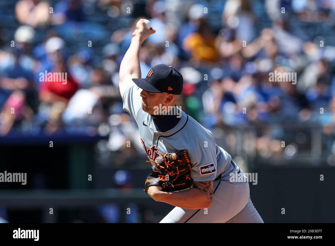 Kansas City, MO, USA. 22nd May, 2024. Detroit Tigers pitcher Alex Lange ...