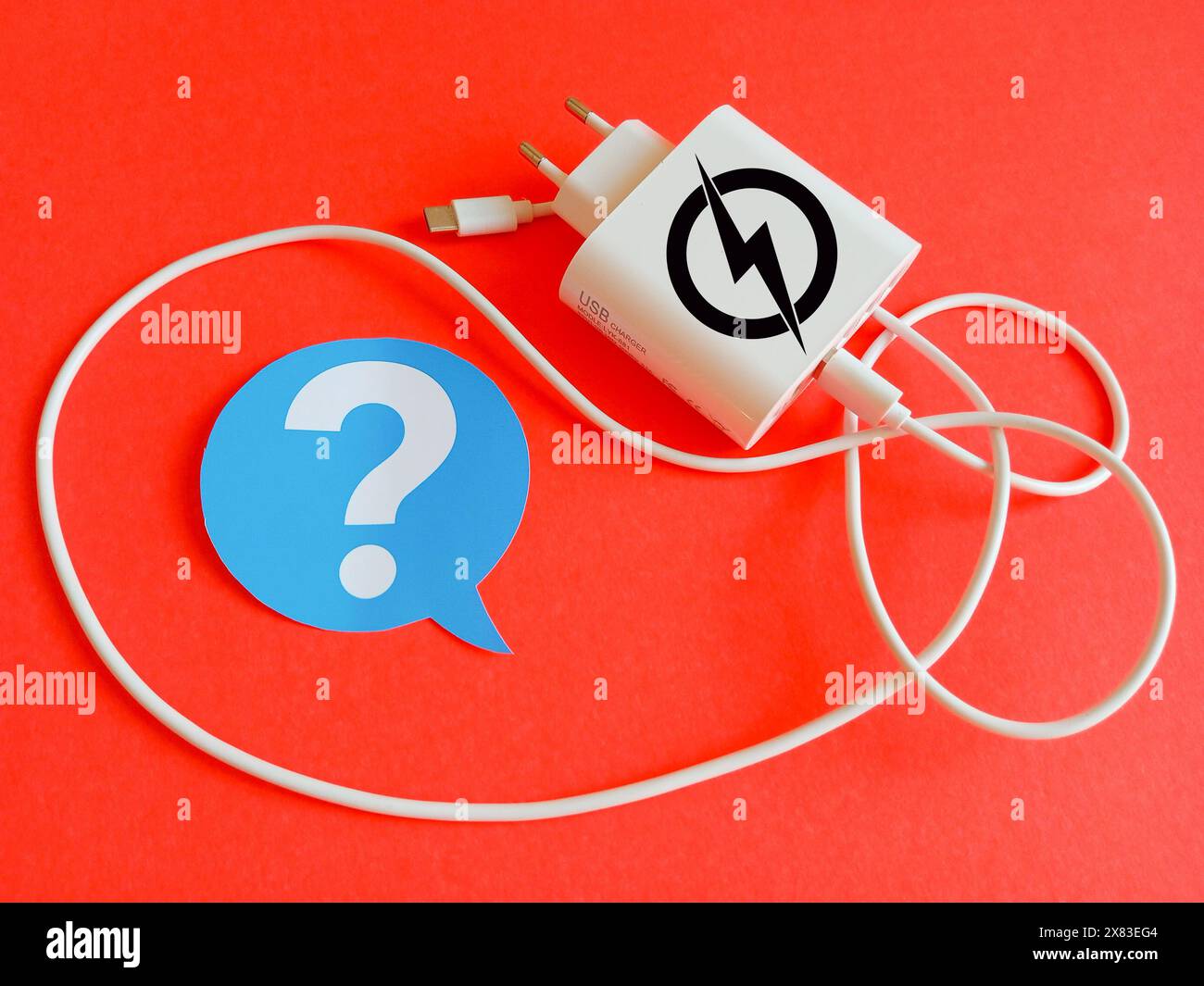 Phone charging equipment, wireless charging problem Stock Photo - Alamy
