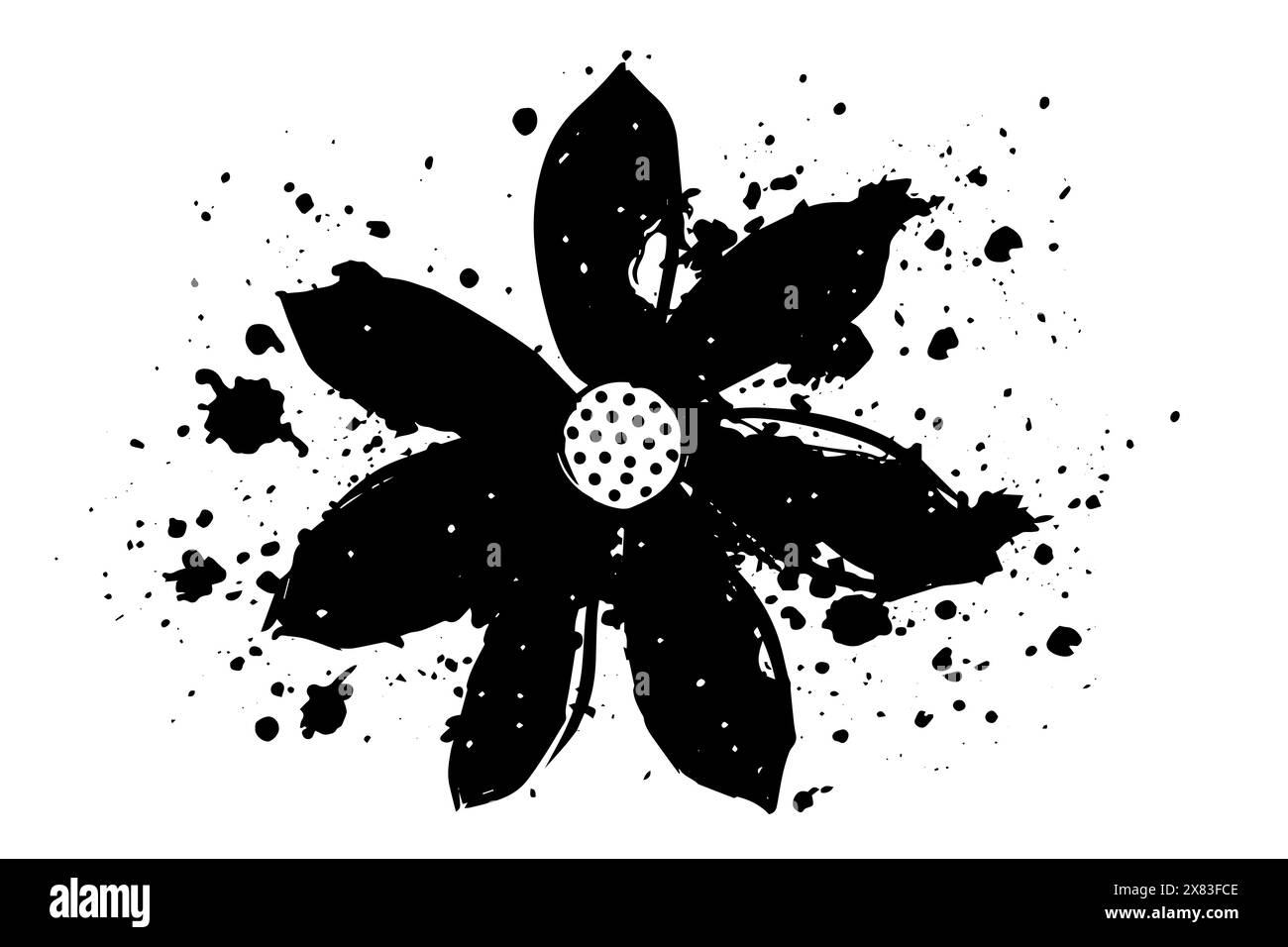 Abstract Floral Graffiti: Vector Art with Hand-Painted Flower Elements ...