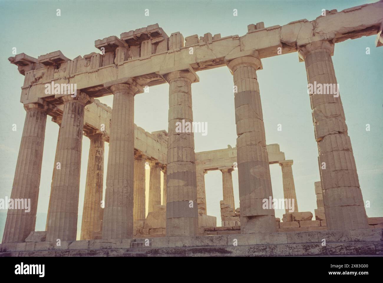 Parthenon sunrise at the Acropolis in Athens, Greece November 1969 Stock Photo - Alamy