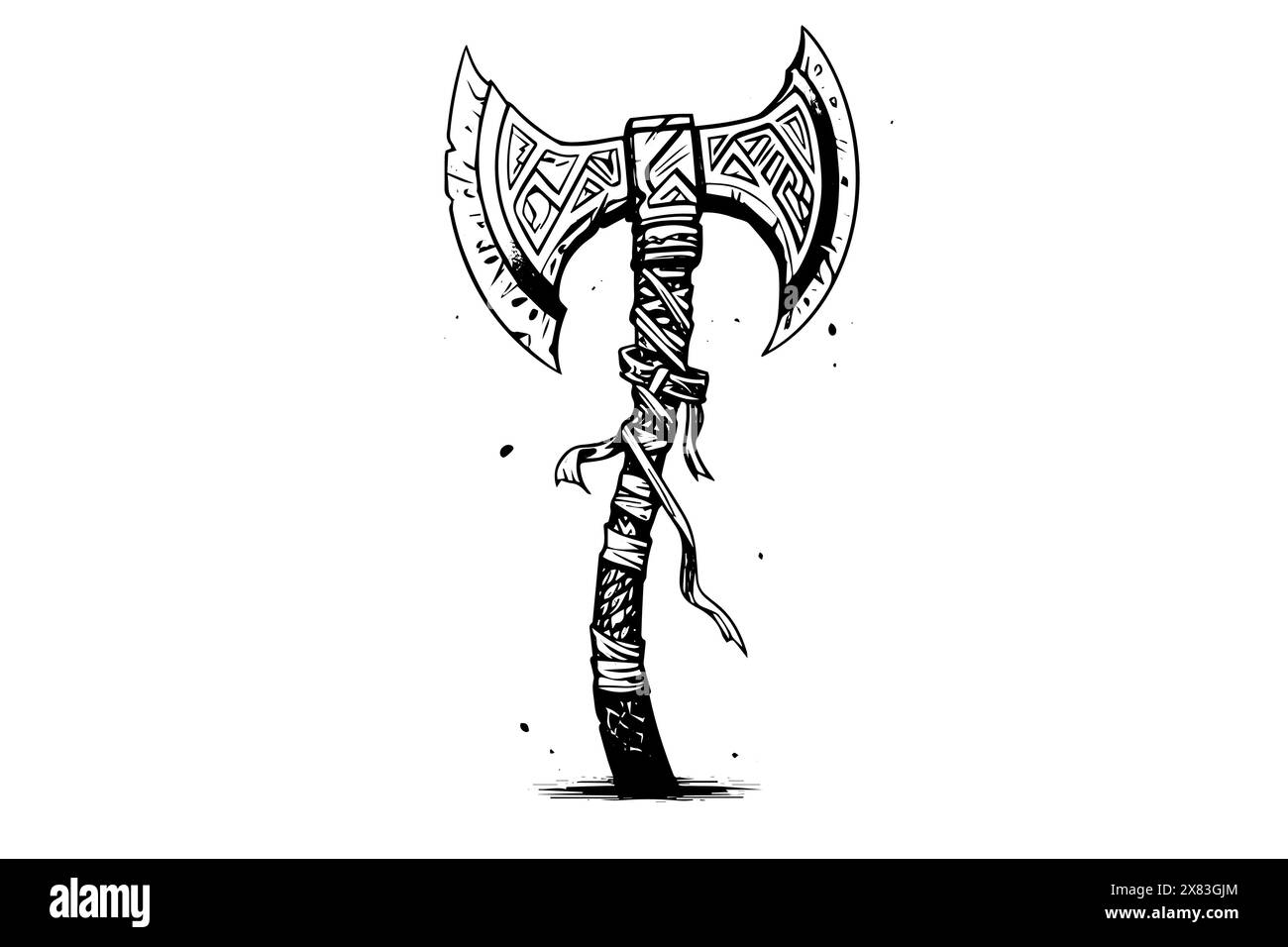 Battle axe sketch hi-res stock photography and images - Alamy