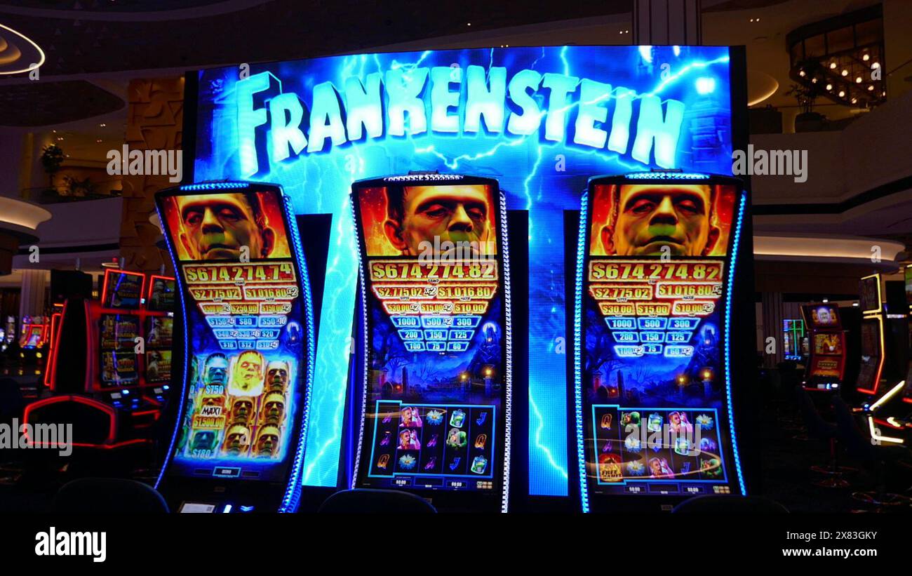Las Vegas, Nevada, USA 14th May 2024 Frankenstein Slot Machines at ...
