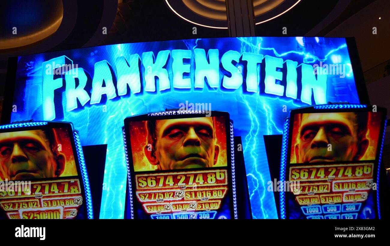 Las Vegas, Nevada, USA 14th May 2024 Frankenstein Slot Machines at ...