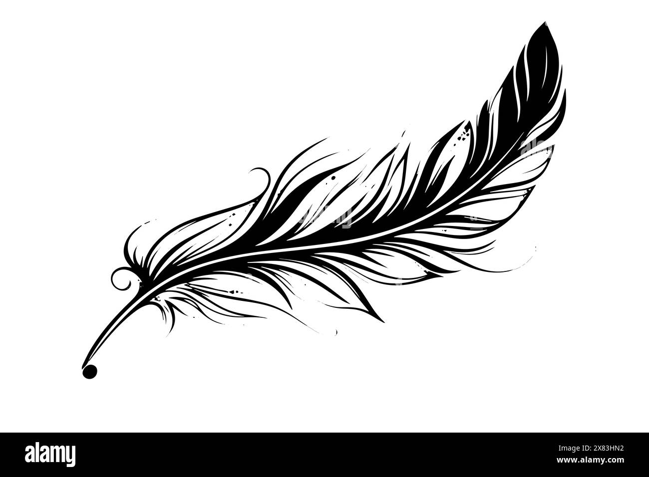 Feather Pen And Ink Tattoo