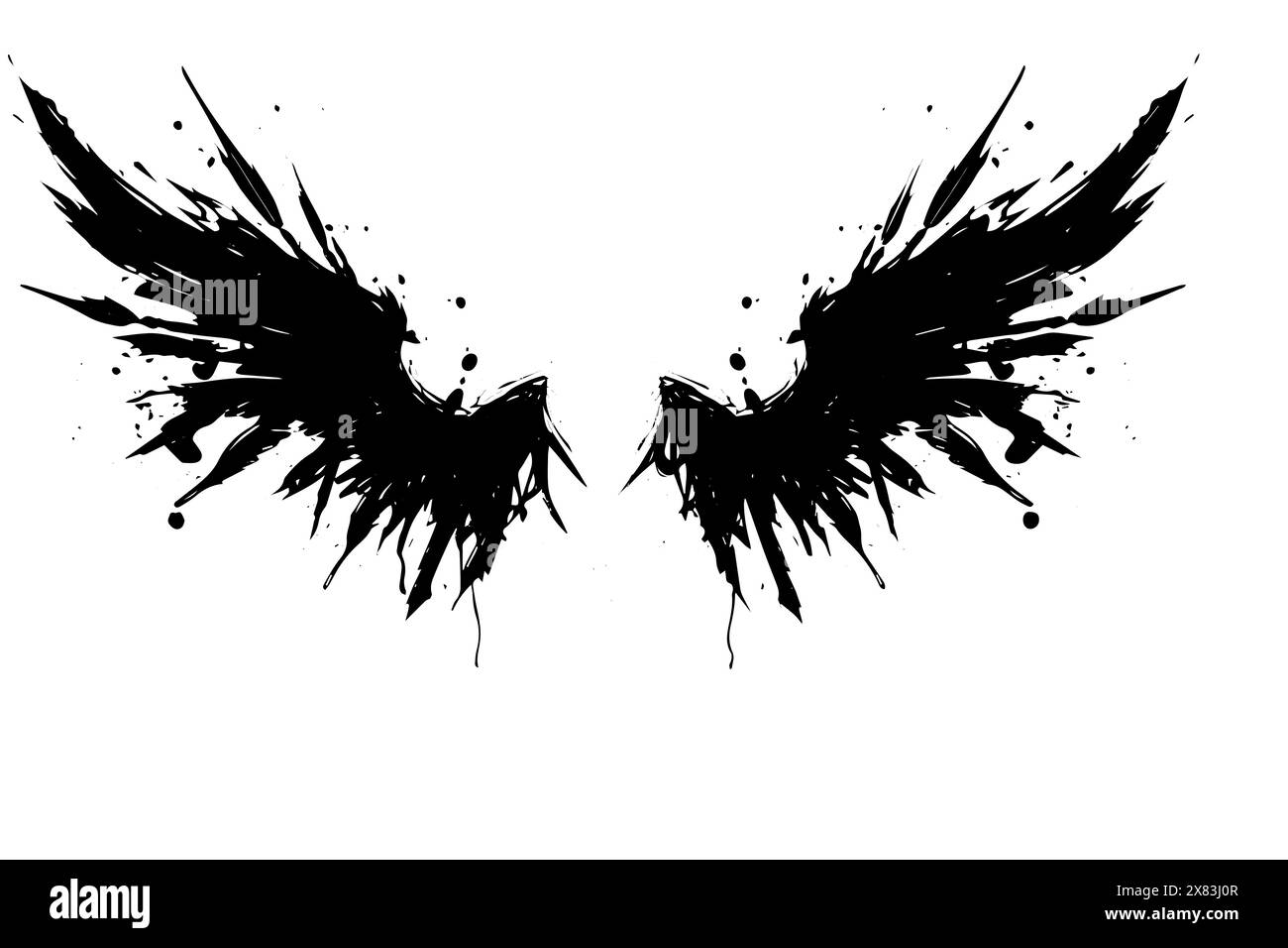 Graffiti-Inspired Angel Wings: Urban Paint Vector Art with Street Style ...