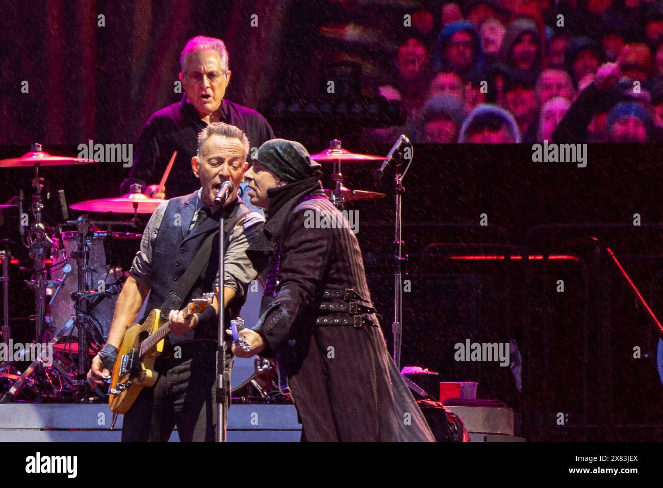Sunderland, UK - Bruce Springsteen performs in the rain at the Stadium ...