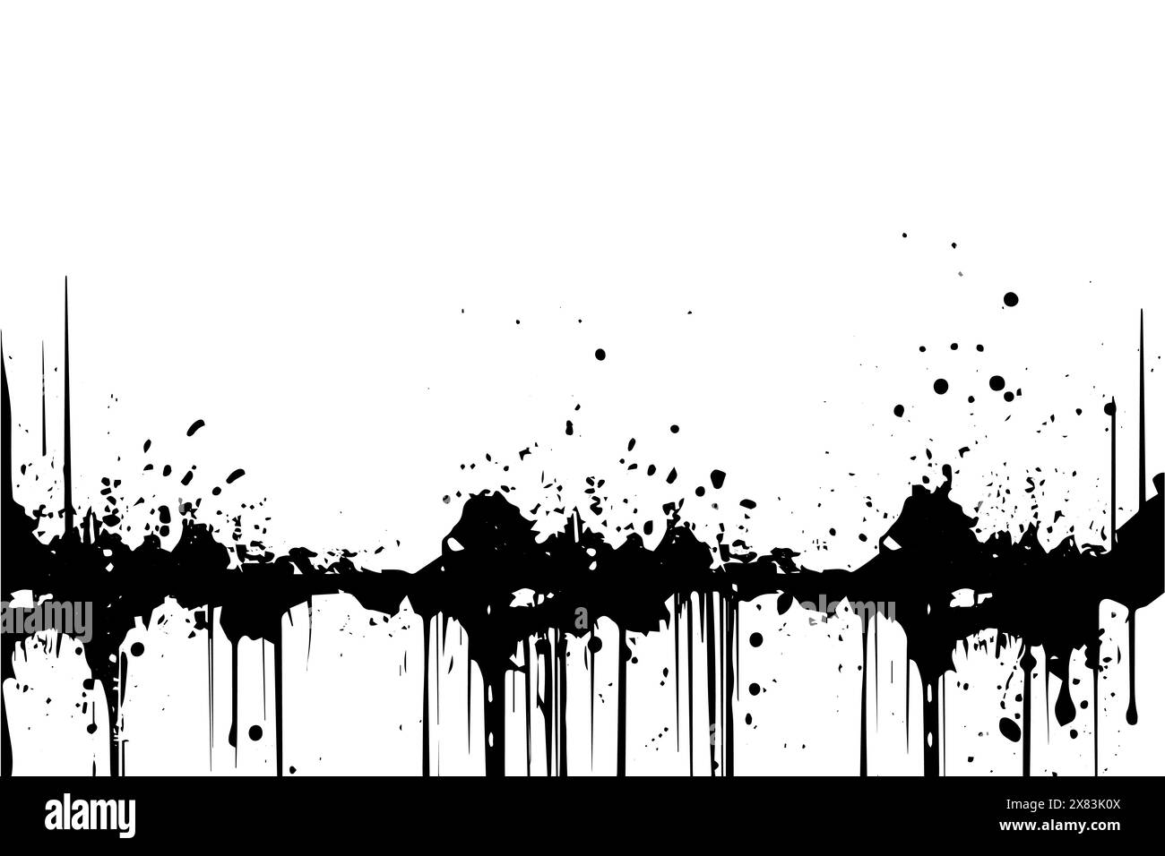 Urban Graffiti: Vector Paint Splashes and Ink Stains on Dirty ...