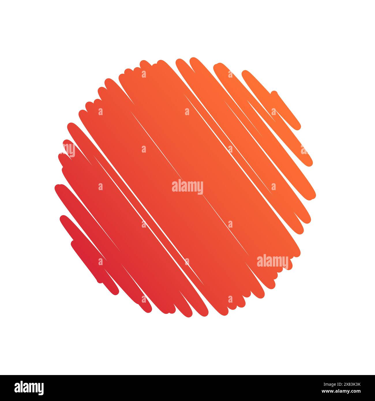 Background circle, orange abstract scribble. Vector Illustration Stock Vector Image & Art - Alamy