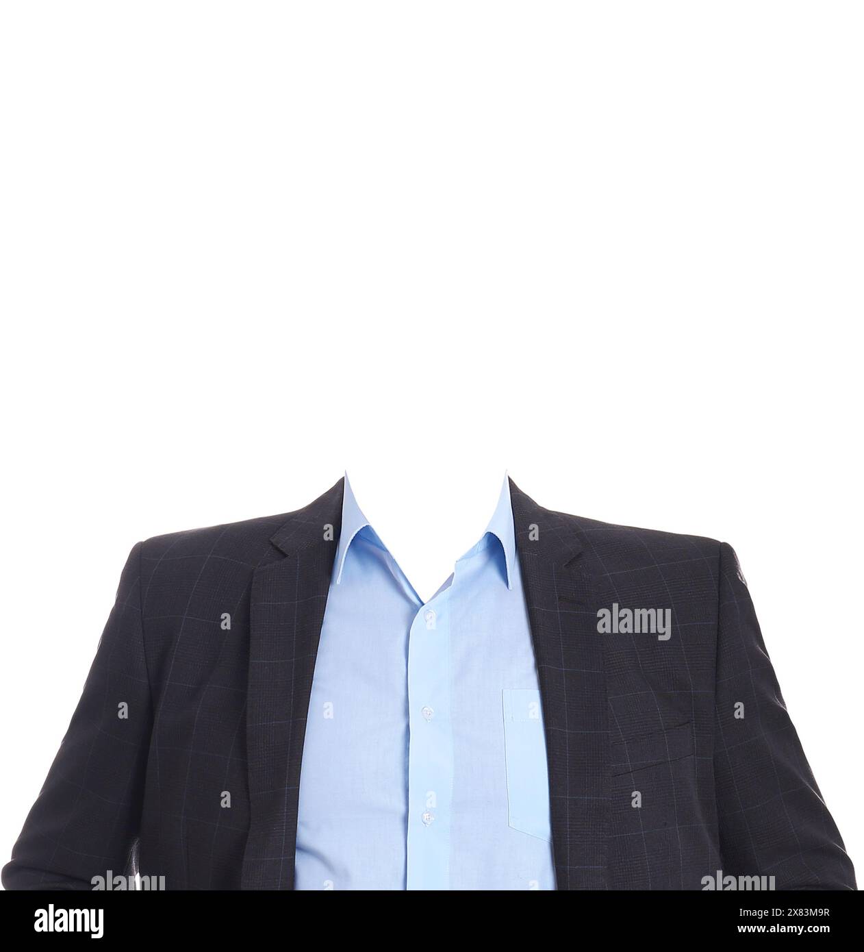 Formal wear replacement template for passport photo or other documents ...