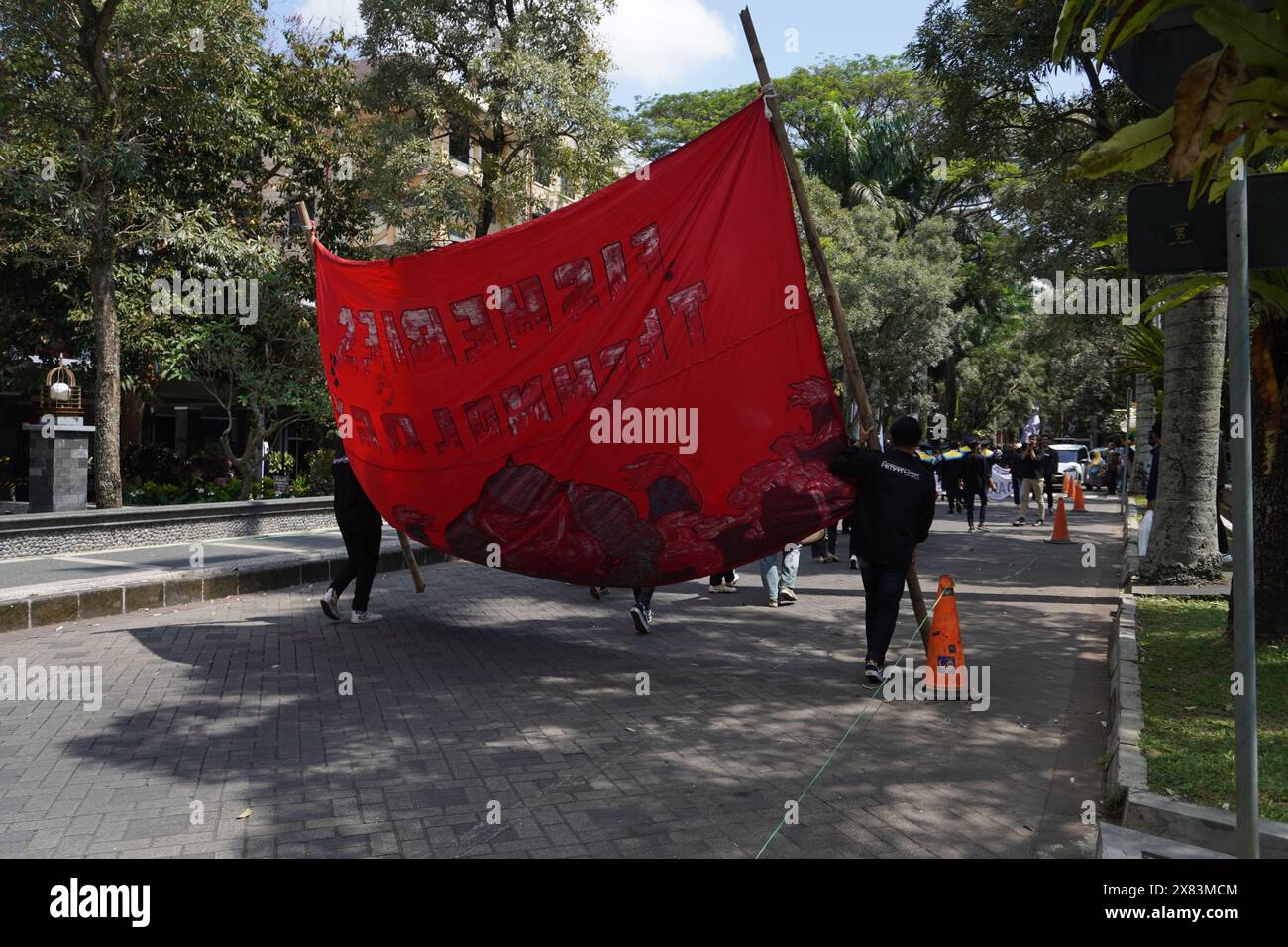 Graduation celebration at a university in Indonesia by walking around ...