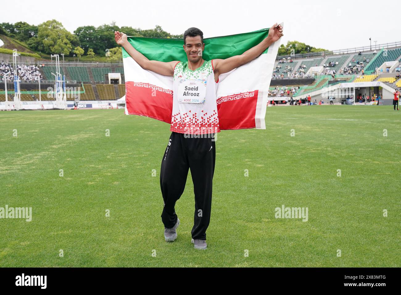 Hyogo, Japan. 22nd May, 2024. Saeid AFROOZ (IRI) Athletics : Kobe 2024 ...