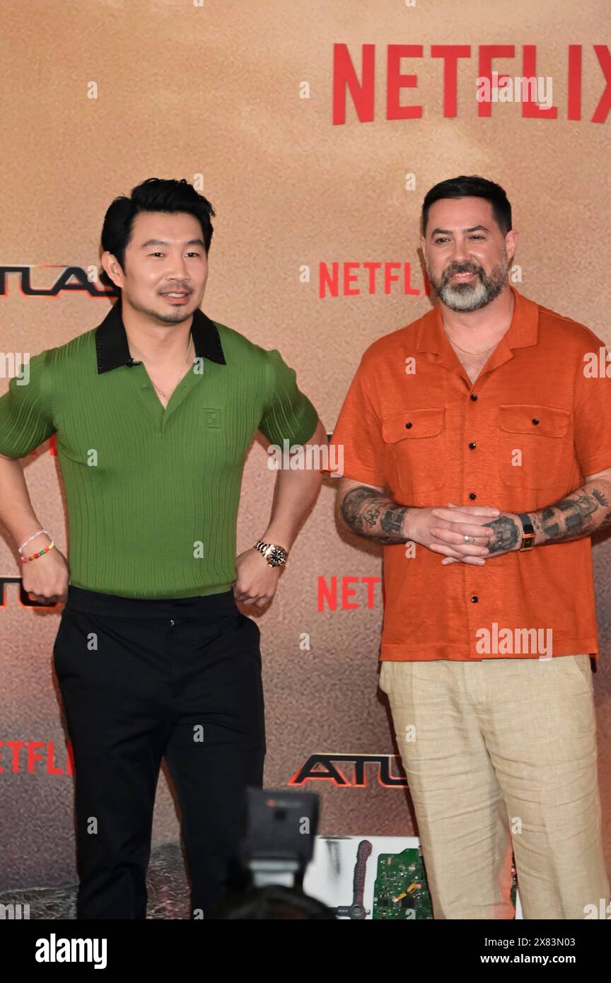 Mexico City, Mexico. 22nd May, 2024. Director Brad Peyton and actor Simu Liu attend a press ...
