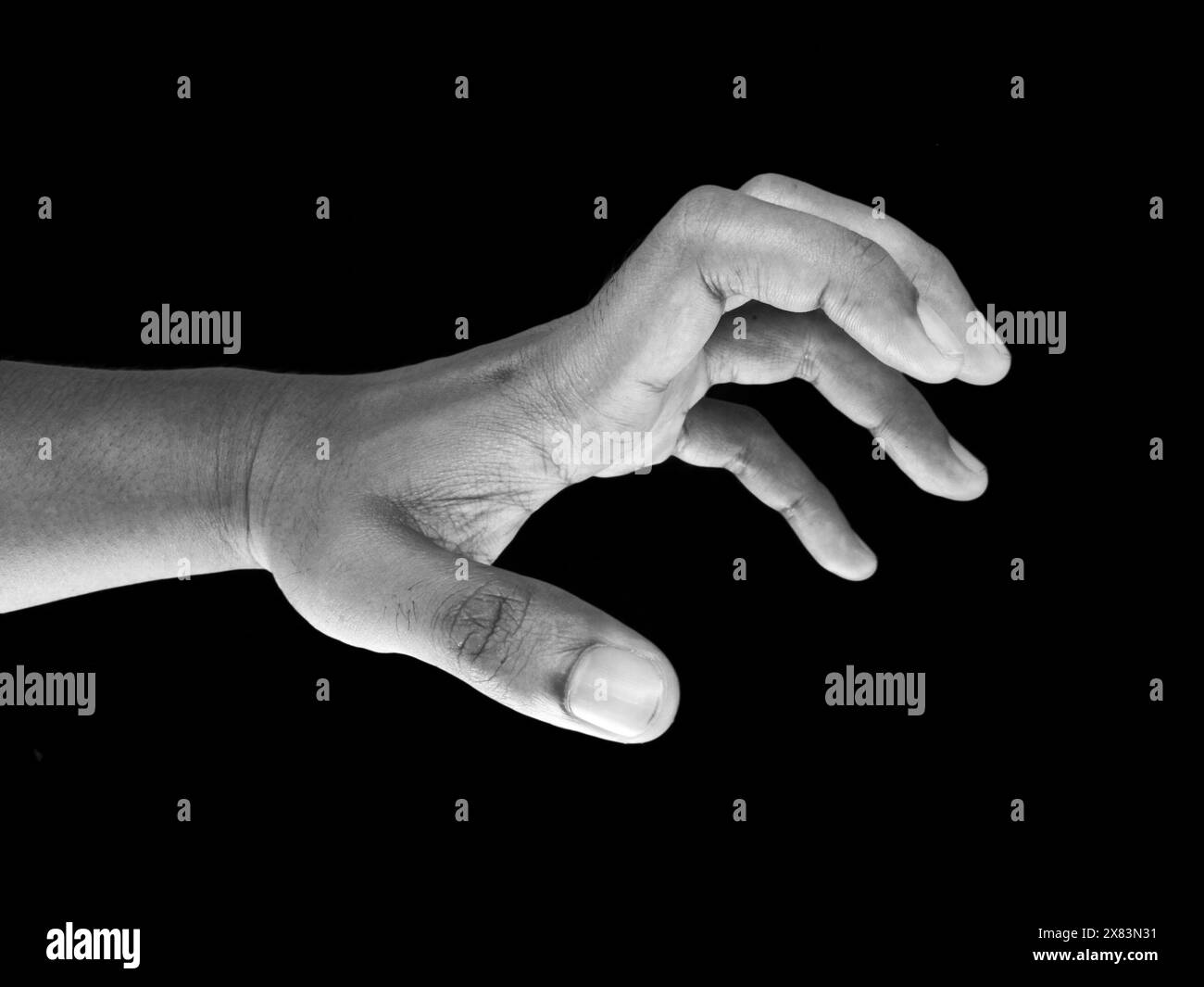 Claw Hand Sign, Black and White Photography Stock Photo - Alamy