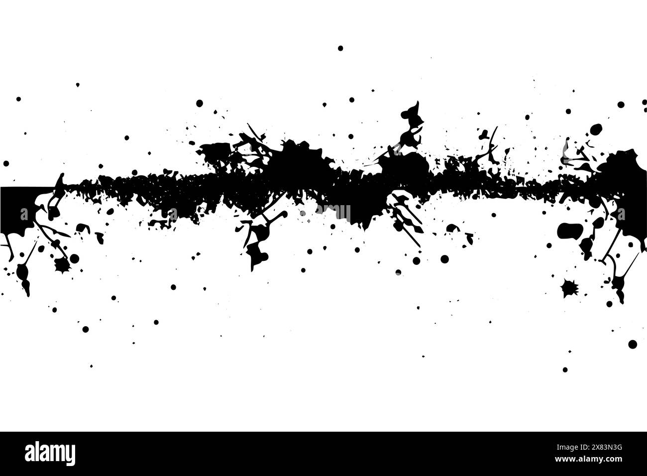 Urban Graffiti: Vector Paint Splashes and Ink Stains on Dirty ...