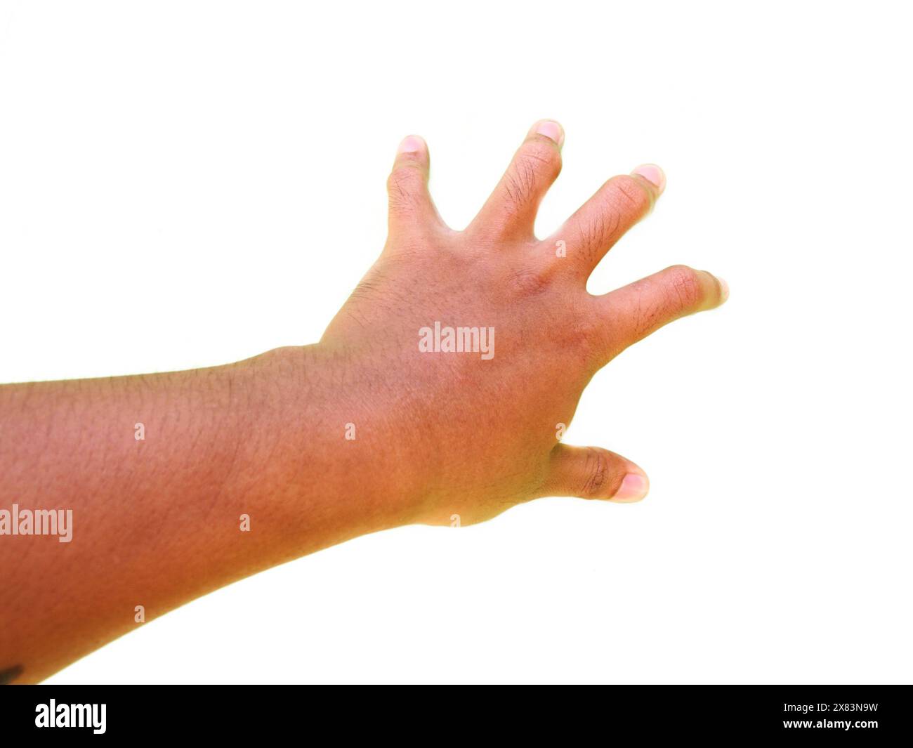 Hand Gestures, Hand Signs Of The Five Fingers Pressed Something Stock ...