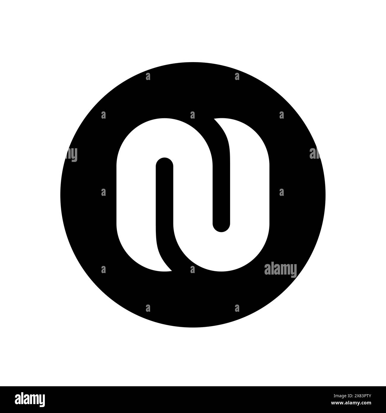 Circle letter N logo icon vector image, alphabet N symbol illustration ...