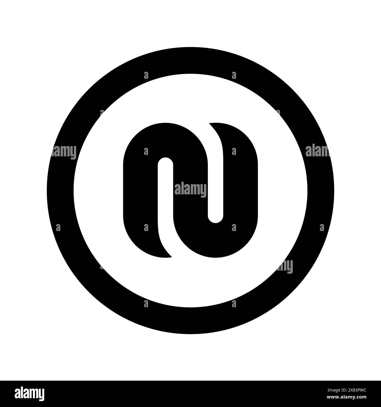 Circle letter N logo icon vector image, alphabet N symbol illustration ...
