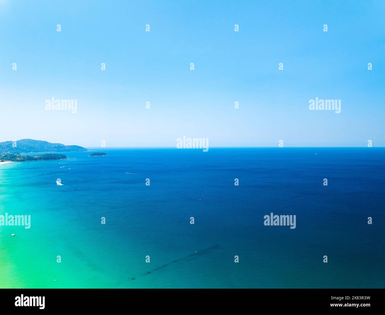 Aerial view of a blue sea surface water texture background,Sun ...