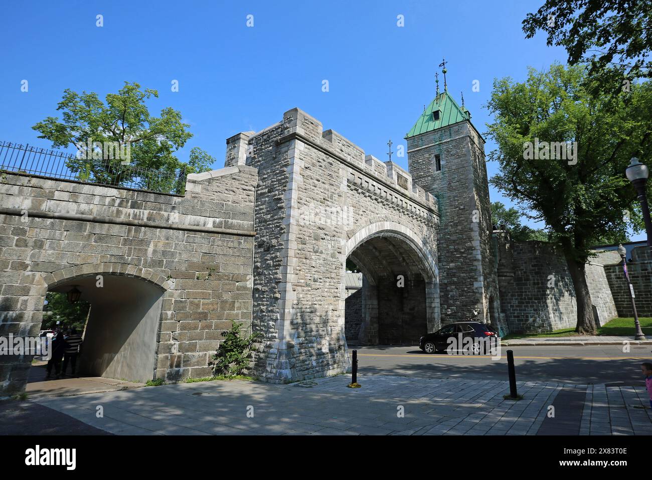 Side view at St Louis Gate, Quebec City, Canada Stock Photo - Alamy