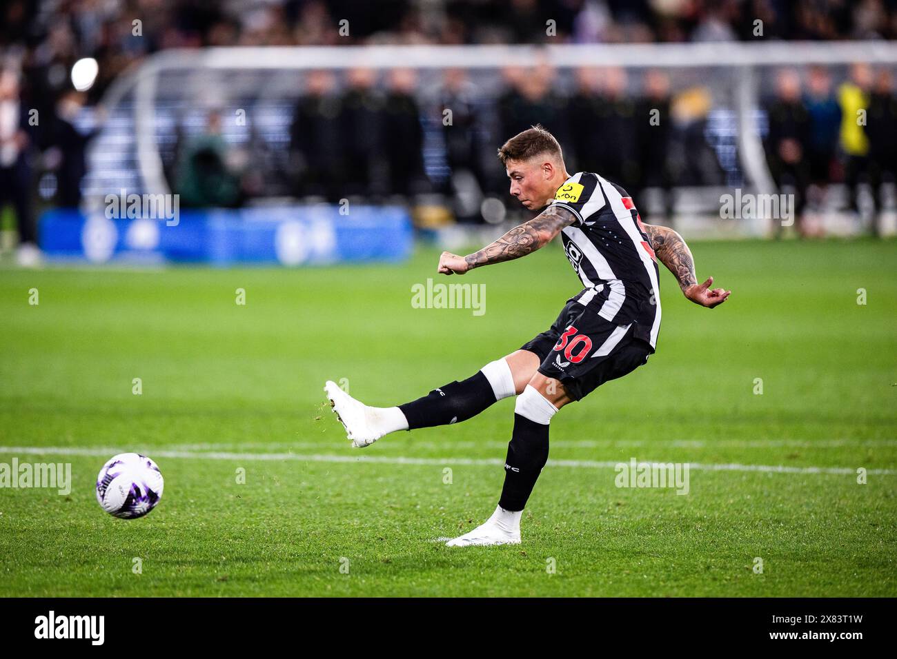 Melbourne, Australia, 22 May, 2024. Harrison Ashby of Newcastle United ...