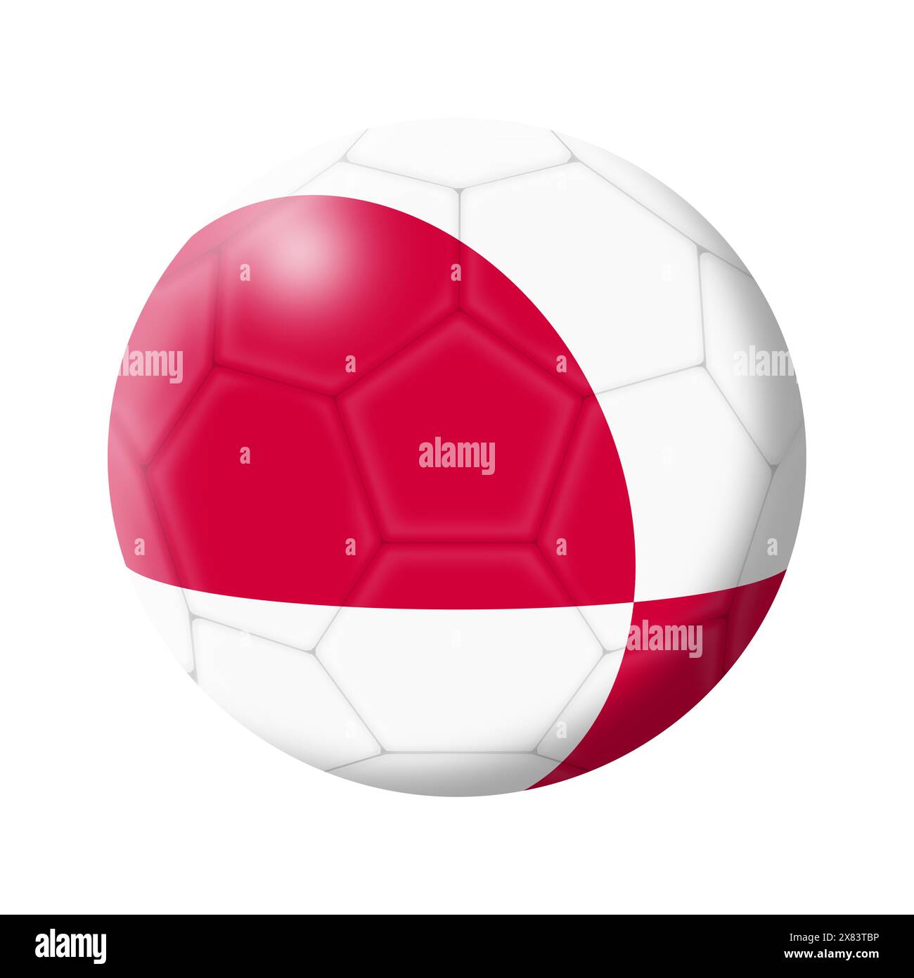 Greenland soccer ball football with clipping path Stock Photo - Alamy
