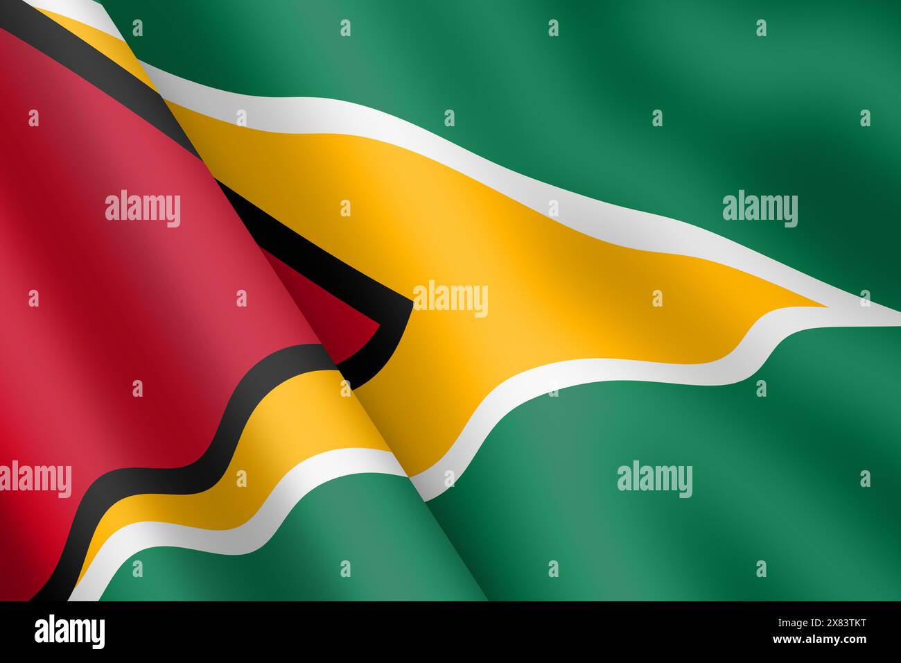 Flag waving guyana hi-res stock photography and images - Alamy