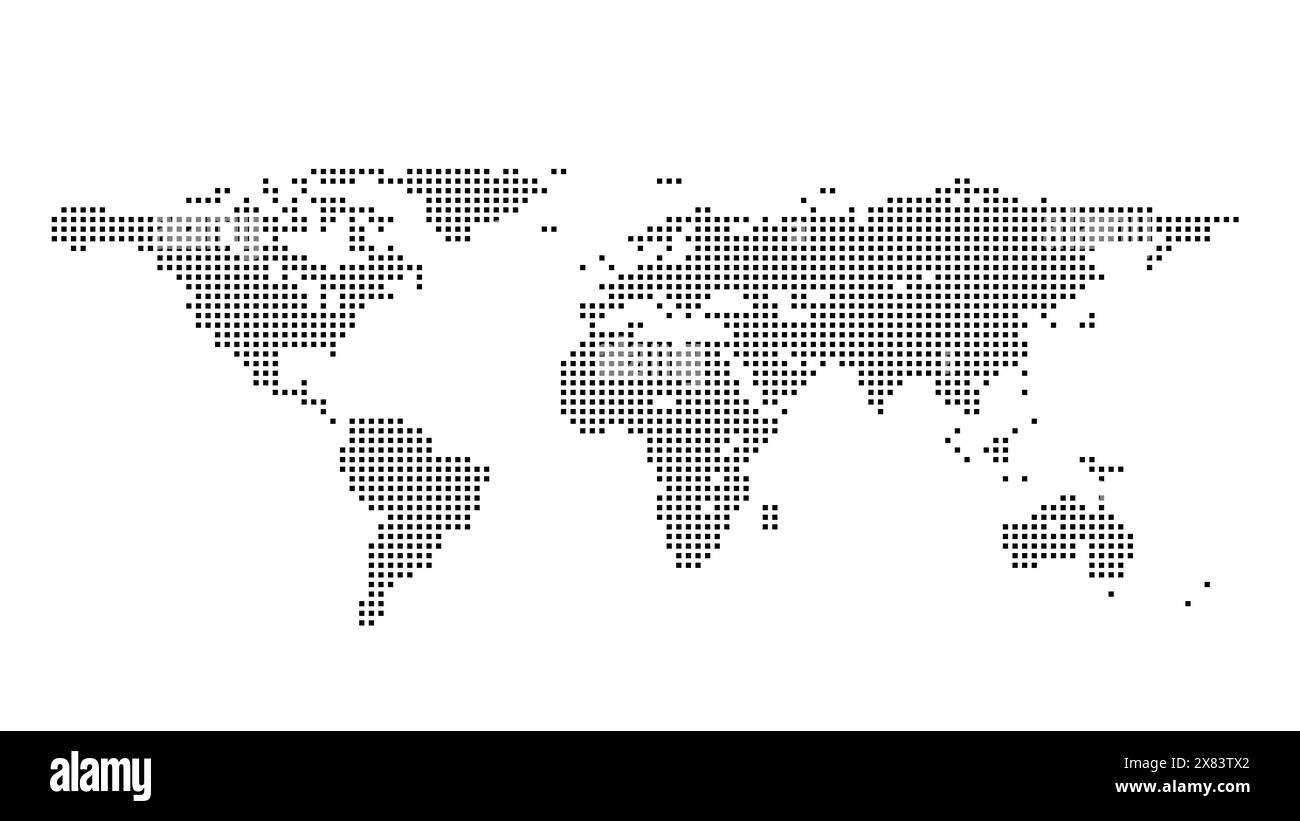 Simplified world map hi-res stock photography and images - Alamy