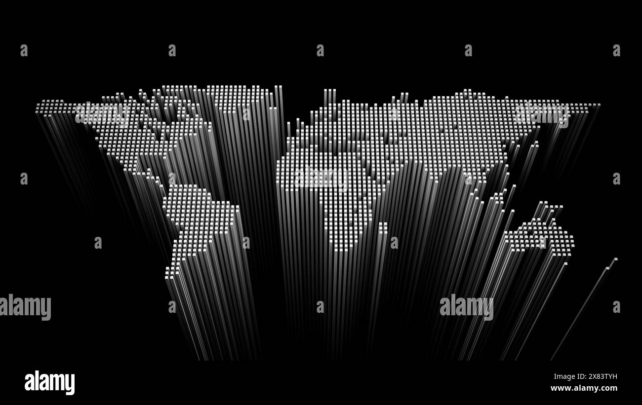 Simplified world map hi-res stock photography and images - Alamy
