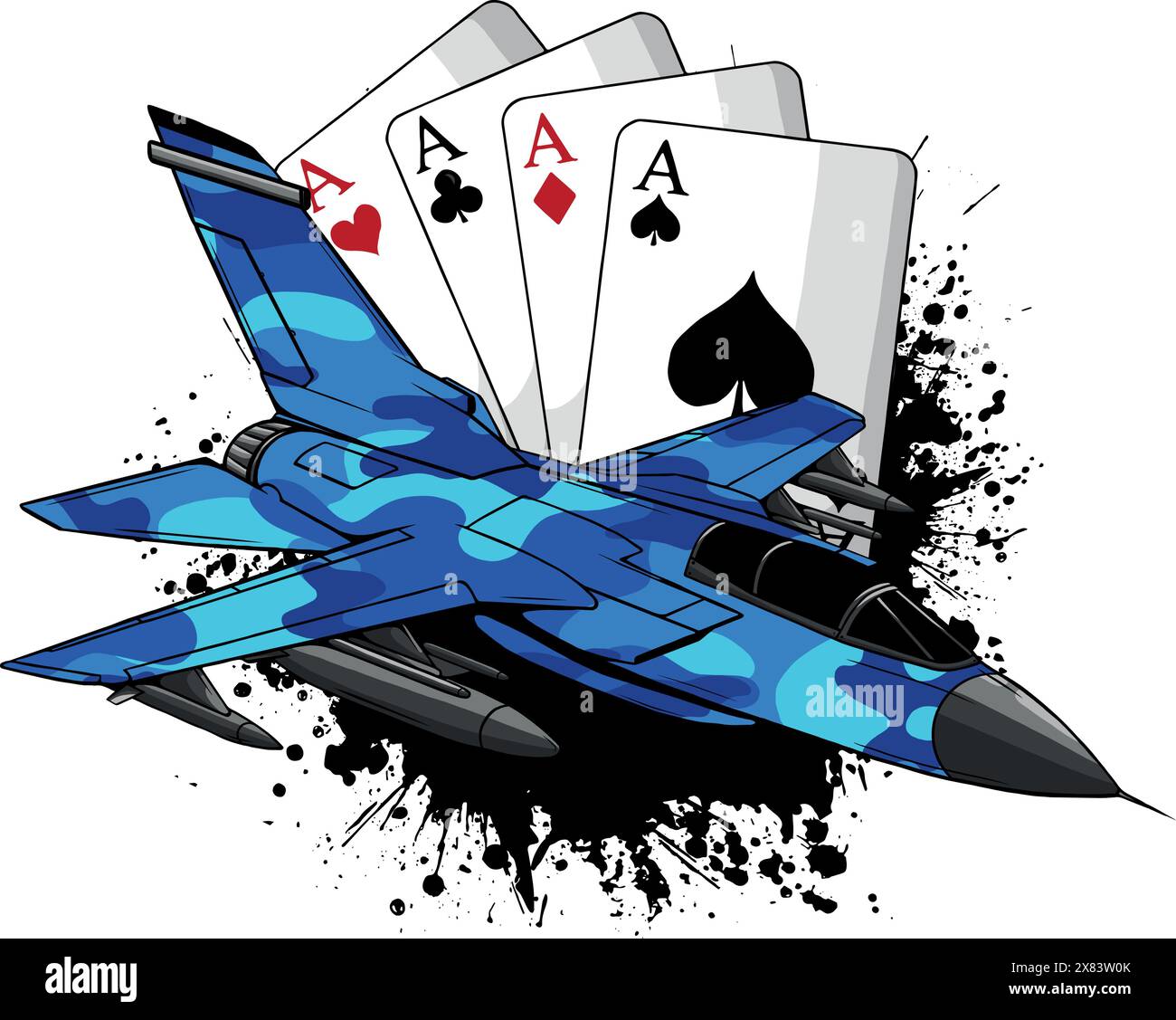 Vector illustration of Cartoon Military Jet Fighter Plane Stock Vector ...
