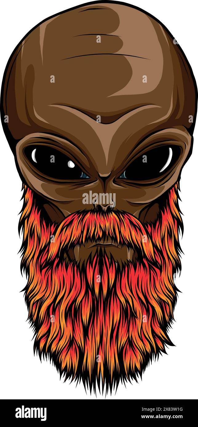 Alien head. vector illustration design of extraterrestrial humanoid ...