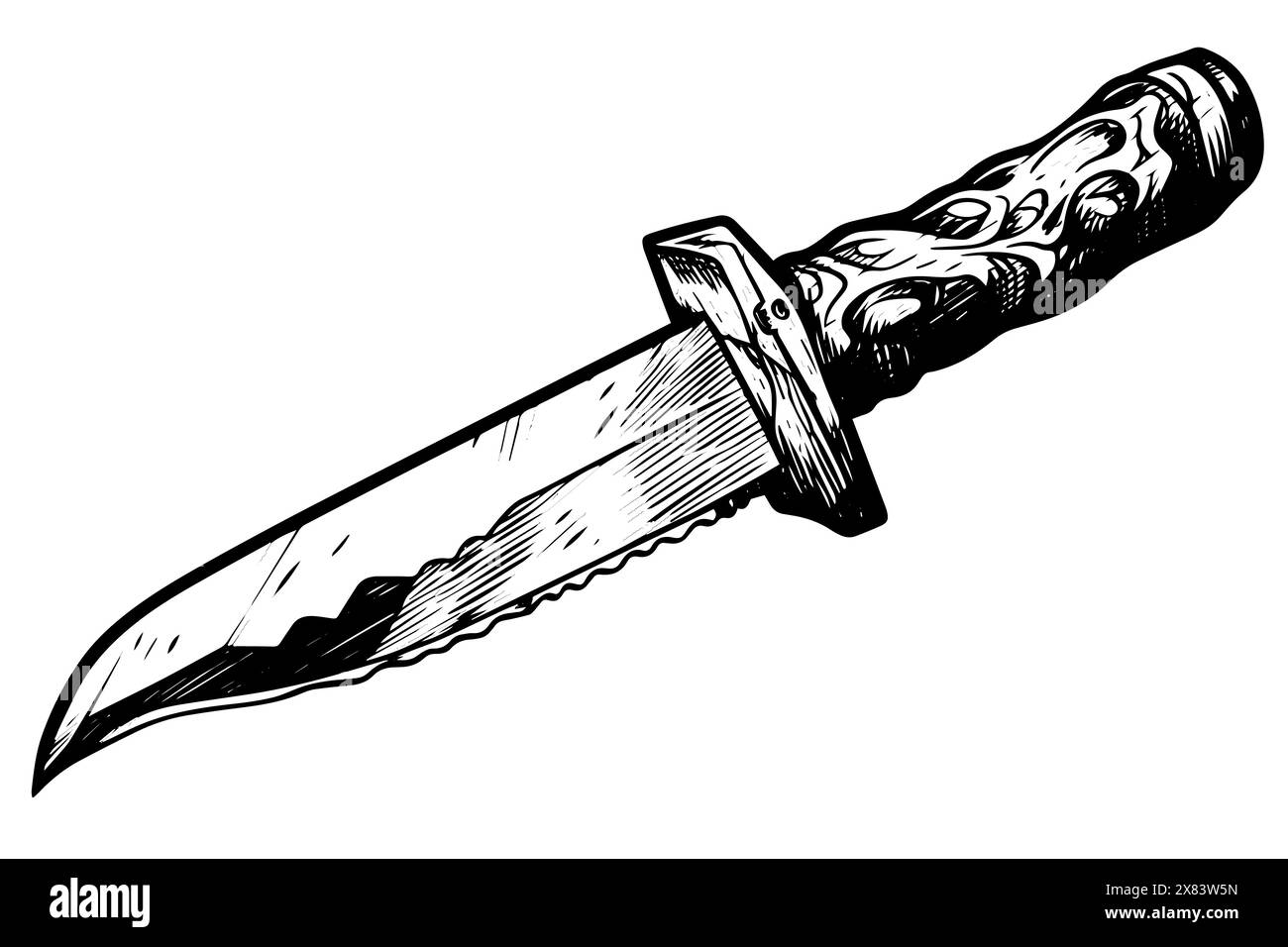 Knife hand drawn ink sketch. Engraved style vector illustration Stock ...
