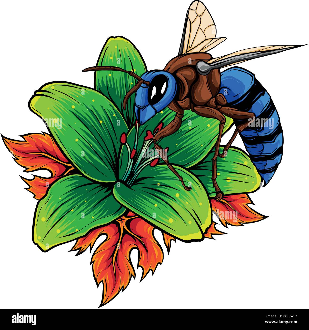 Bumblebee side view Stock Vector Images - Alamy