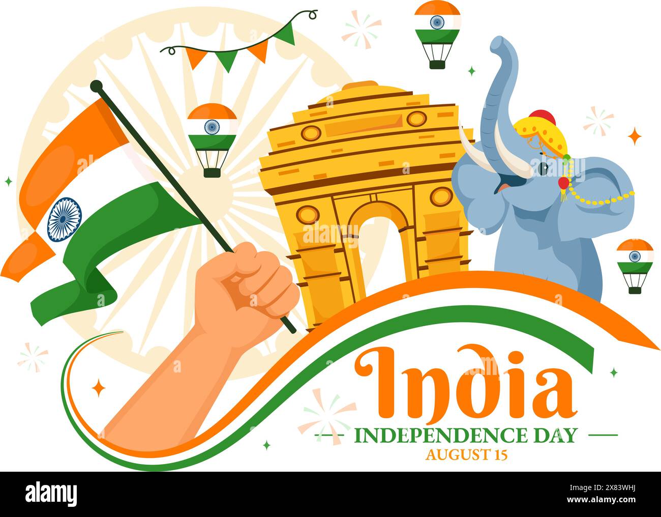 India monument illustration Cut Out Stock Images & Pictures - Alamy