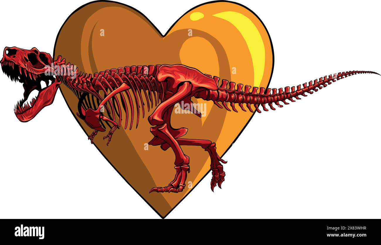 colored Tyrannosaurus skeleton image vector illustration design Stock Vector Image & Art - Alamy