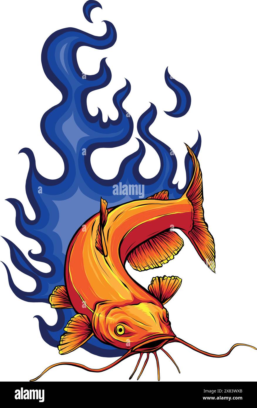 Cartoon of colored catfish vector illustration design Stock Vector ...