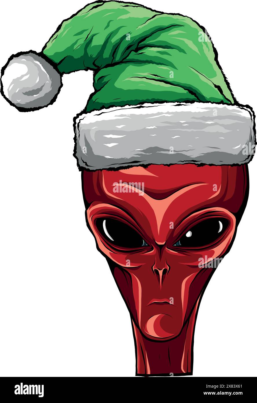 Alien head. vector illustration design of extraterrestrial humanoid ...