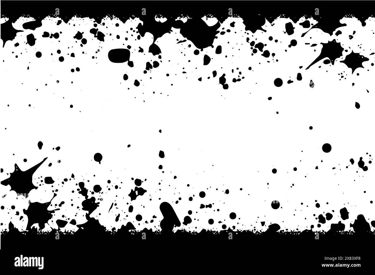 Abstract Ink Splatter Pattern: Seamless Design with Black and White ...