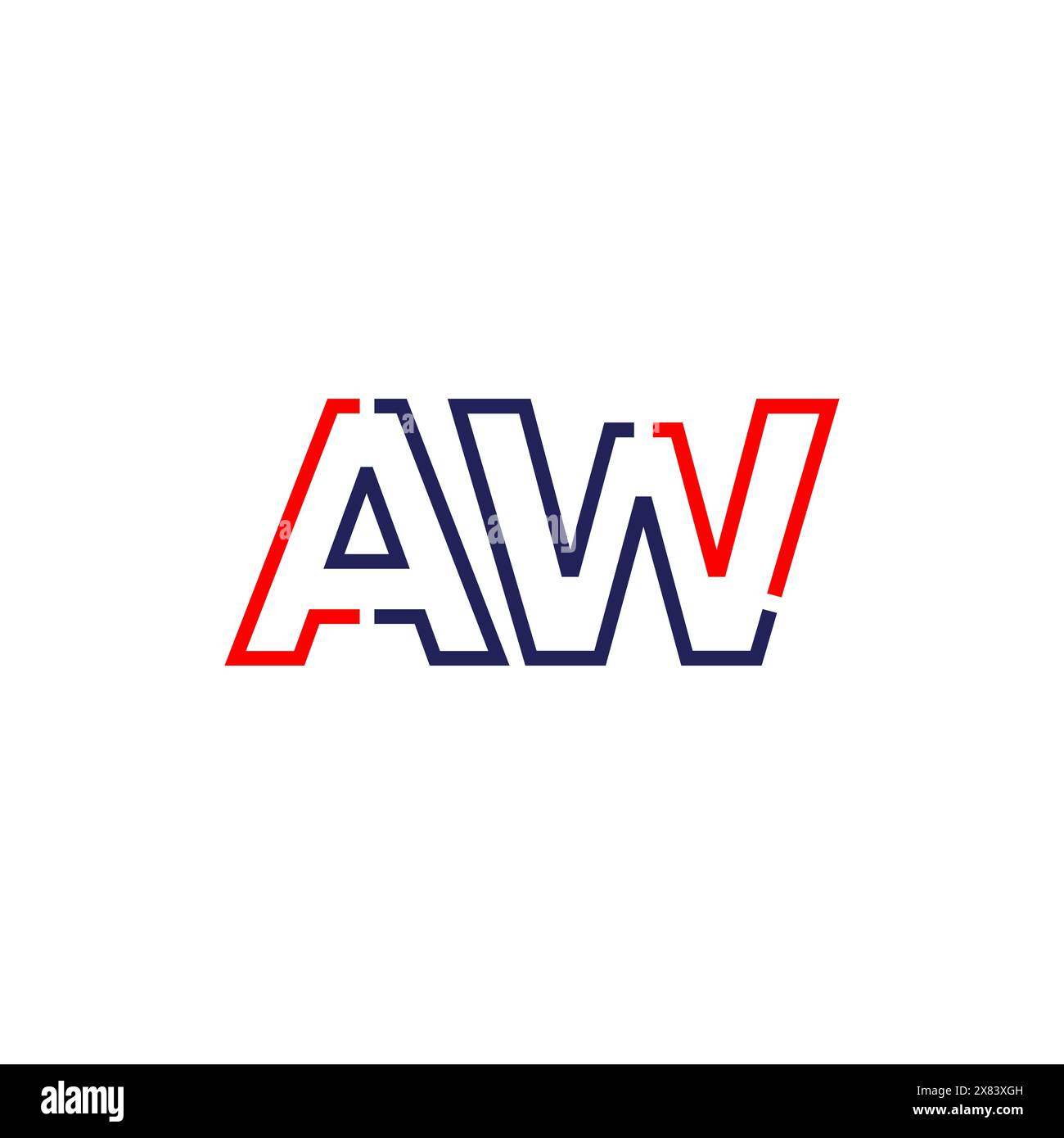 Aw logo design hi-res stock photography and images - Alamy