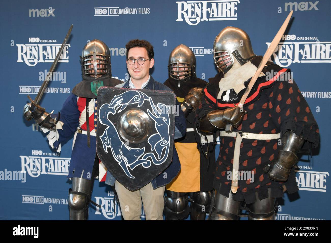 New York, USA. 22nd May, 2024. The Texas Renaissance Festival Knights ...